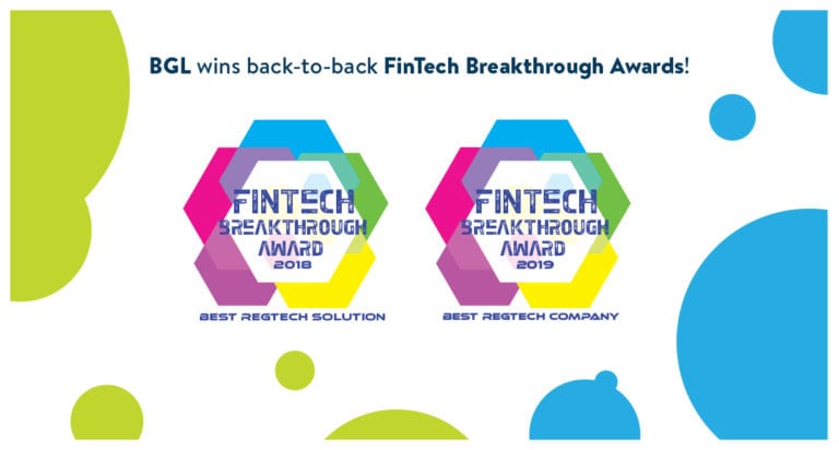 BGL wins Fintech Breakthrough award for Best Regtech company!
