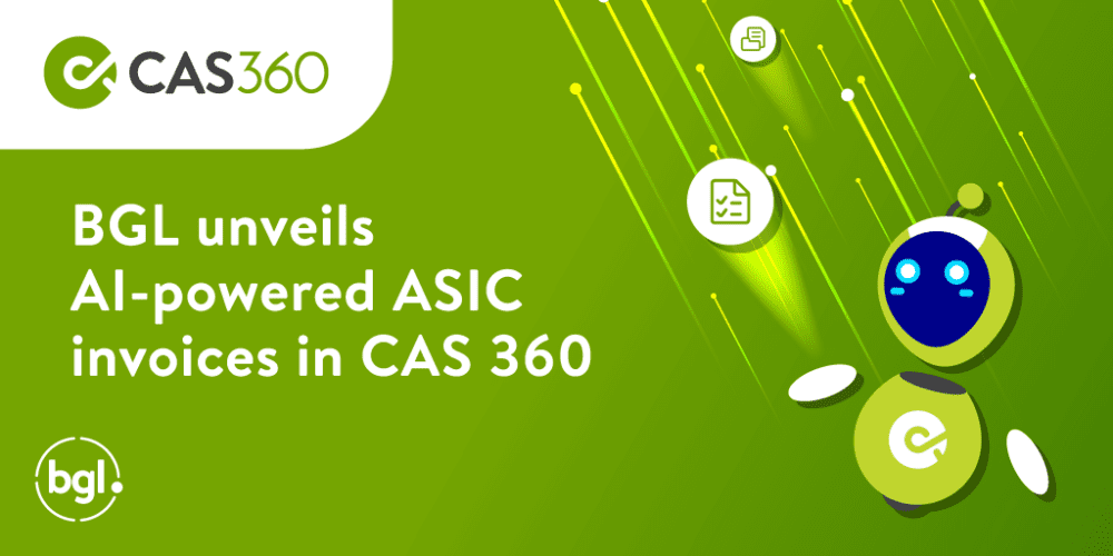 BGL unveils AI powered ASIC invoices in CAS 360